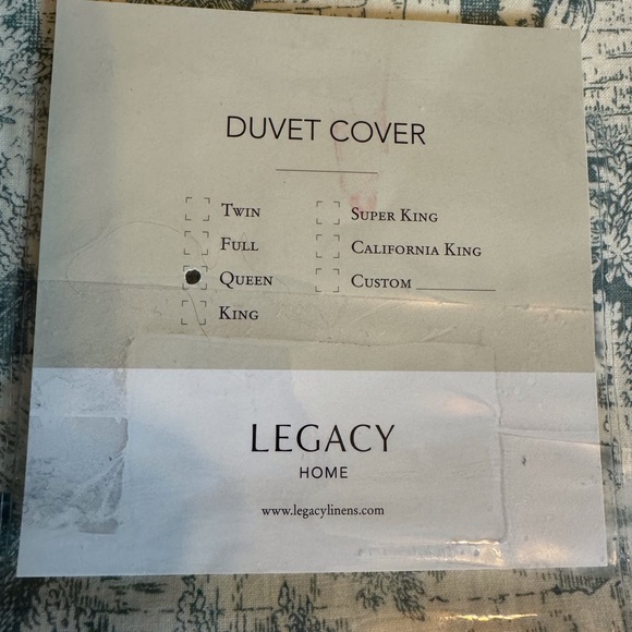Legacy | Bedding | Legacy Home Lutece Cypress French Toile Duvet Cover ...